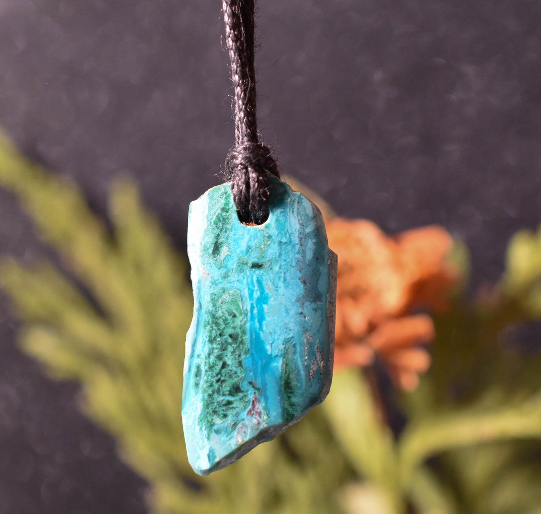Gem Silica Agate Malachite Polished Pendant,gem Silica Necklace ,gem ...