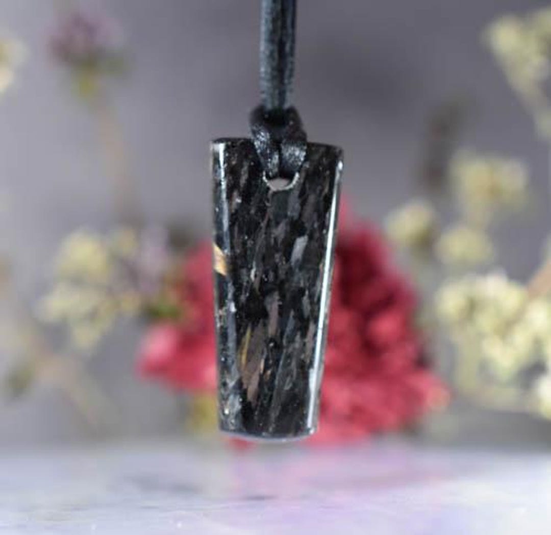 Nuumite Pendant Hand Cut Nuummite Pendant Nuummite Necklace Stone ...