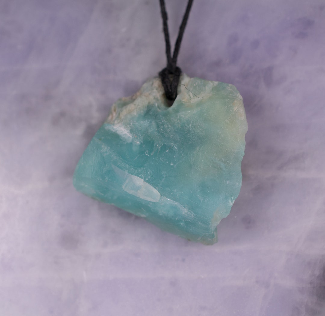 Colgante de ópalo azul Colgante de ópalo en bruto azul celeste peruano ...