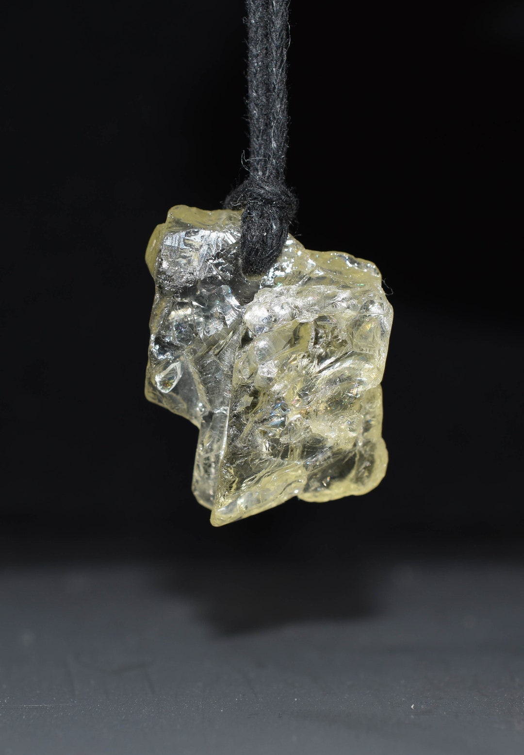 Golden Beryl Crystal Pendant Necklace Natural Brazil Golden Beryl ...