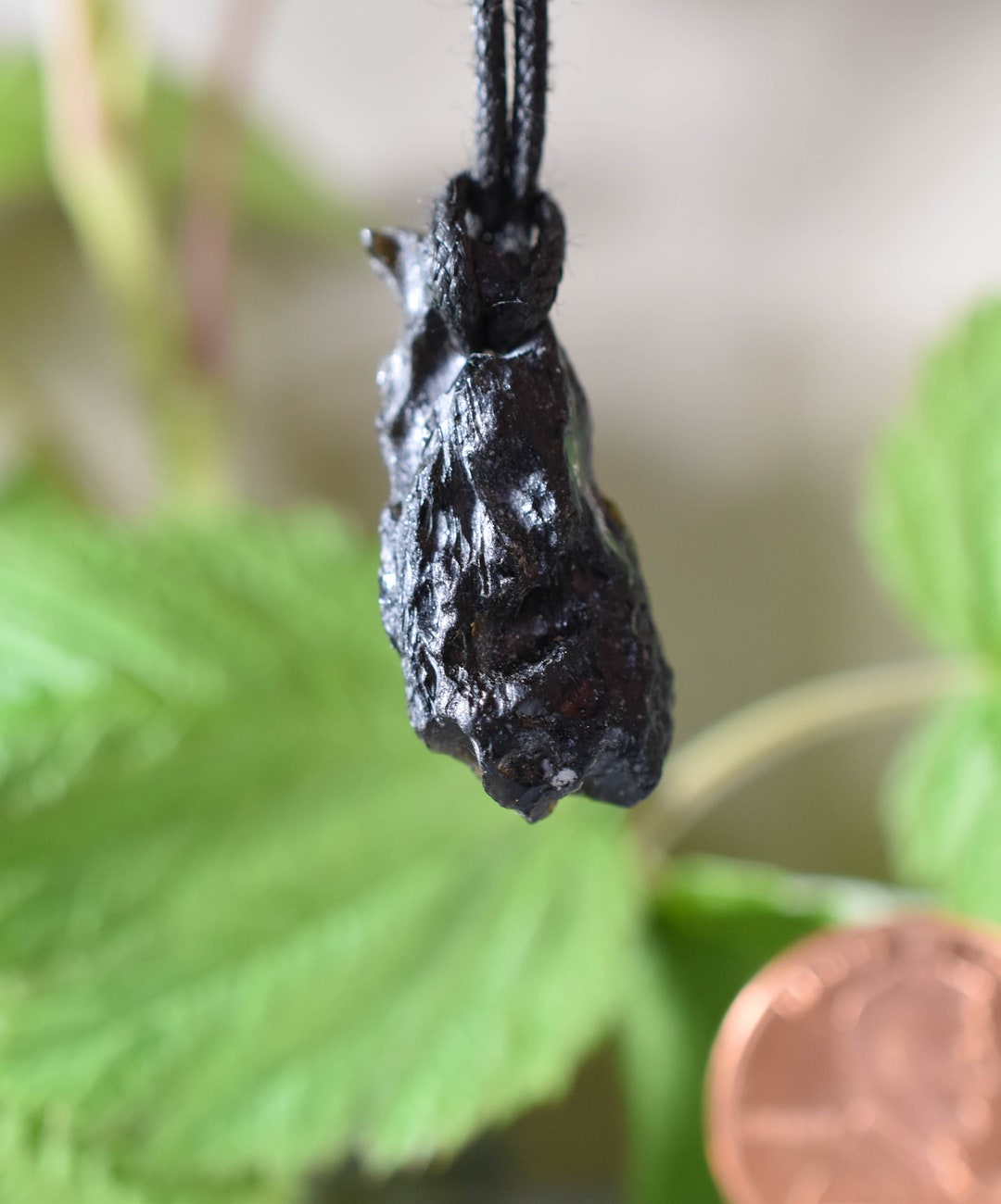 Tektite Pendant , Tektite Black Meteorite Necklace Tektite Bead ...