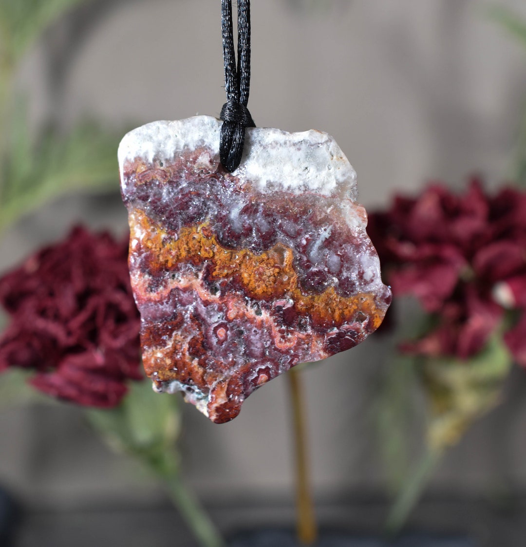 Utah Lace Opal Pendant Hand Carved Lace Opal Necklace Utah - Etsy