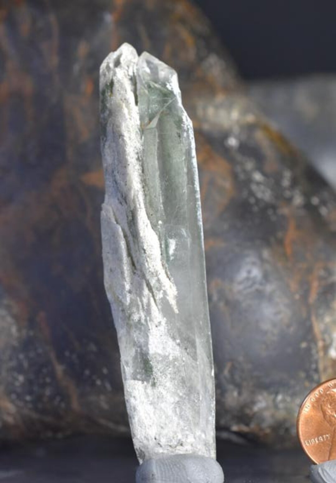 Kwarts Groen Chloriet inclusief ijskwartskristal Himalaya ijskwarts ...