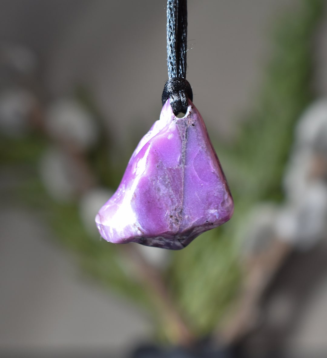 Sugilite Pendant With Cord - Etsy