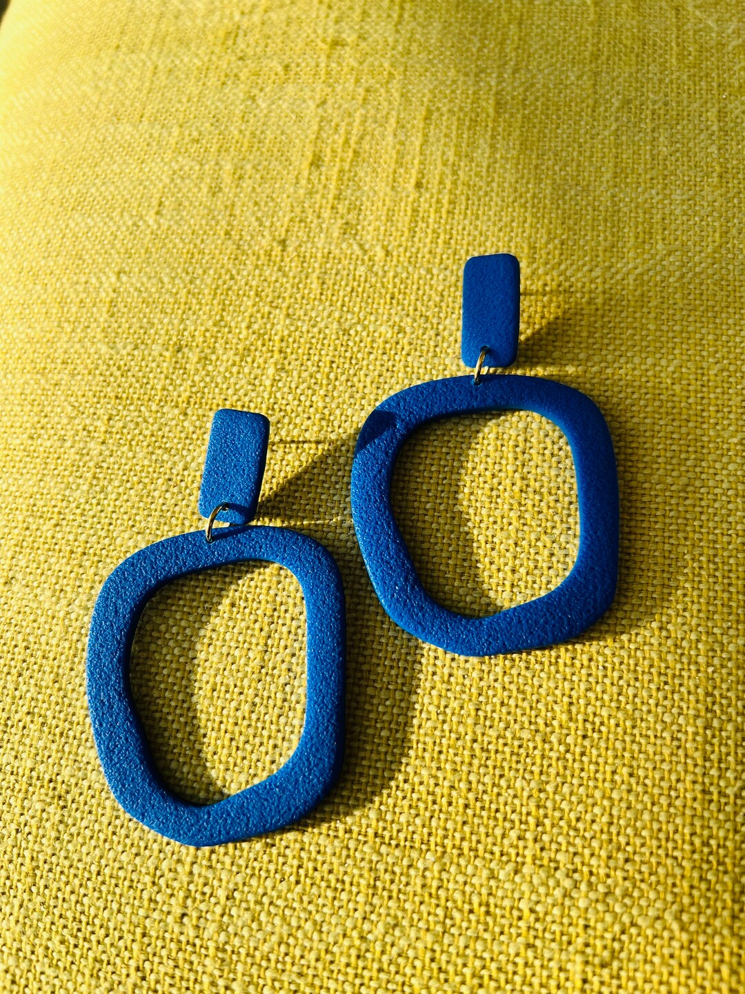 Abstract Hoop Earrings, Abstract Polymer Clay Earrings, Polymer Clay ...