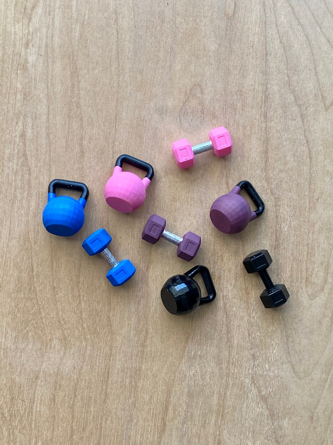 Miniature Dumbbell and Kettlebell Weights: 1/12 Scale - Etsy