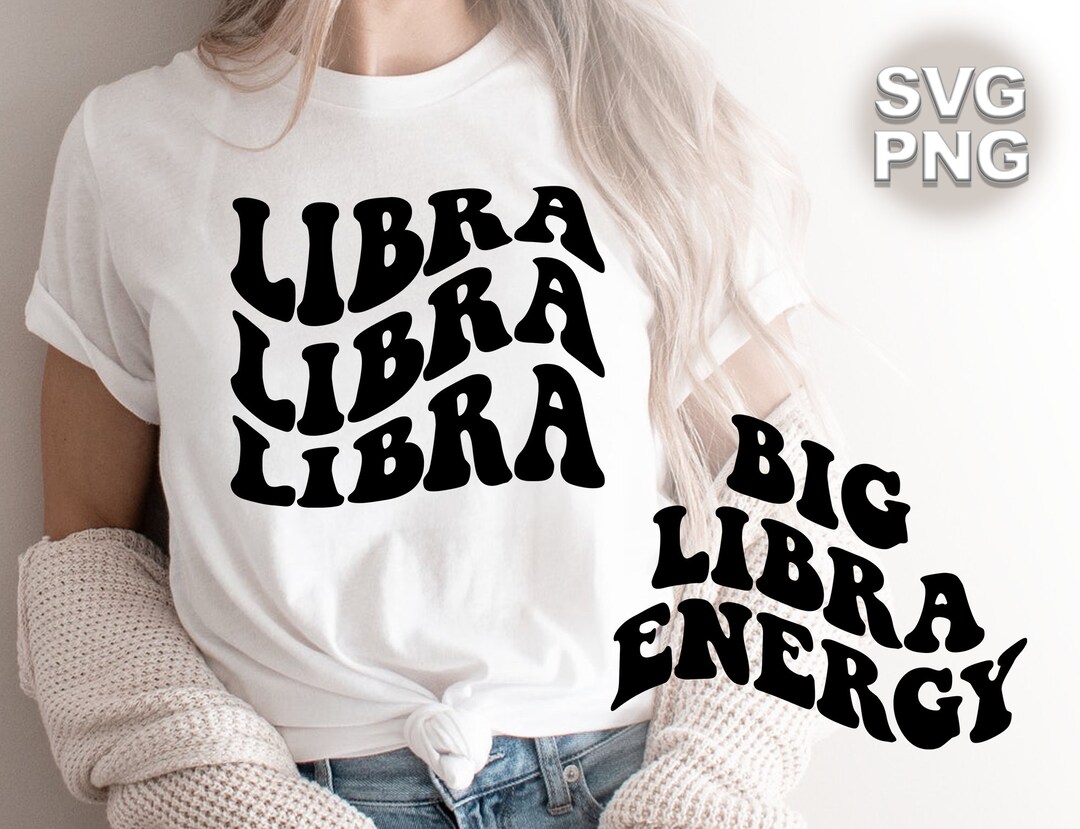 Libra Zodiac SVG PNG: Retro Bubble Letter Astrology (digital Download ...