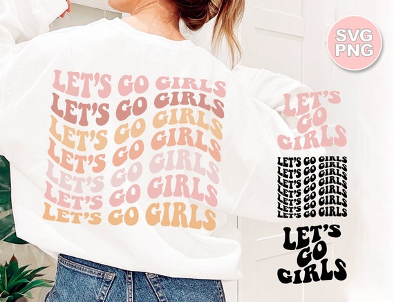 Let's Go Girls SVG PNG Wavy Retro Vintage Bachelorette - Etsy Canada