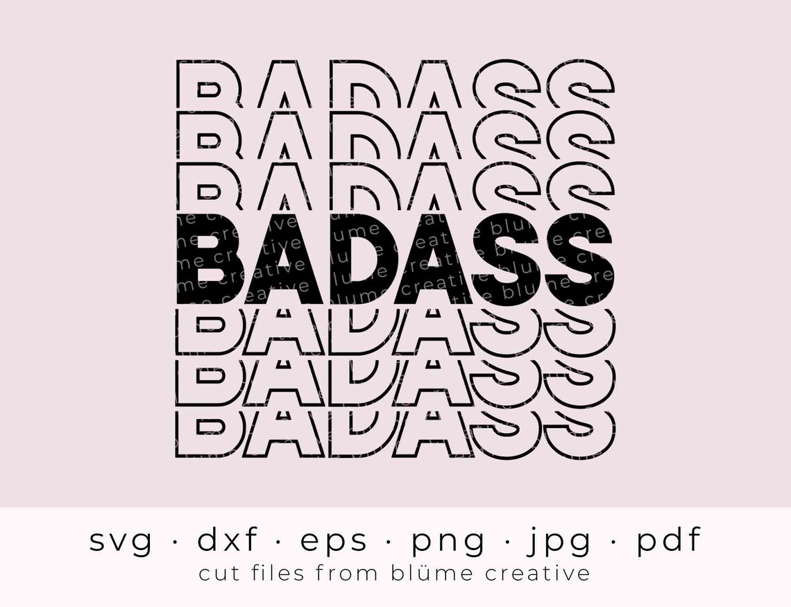 BADASS SVG | Thank You Bag Style Woman Power, Girl Pwr, Girl Boss ...