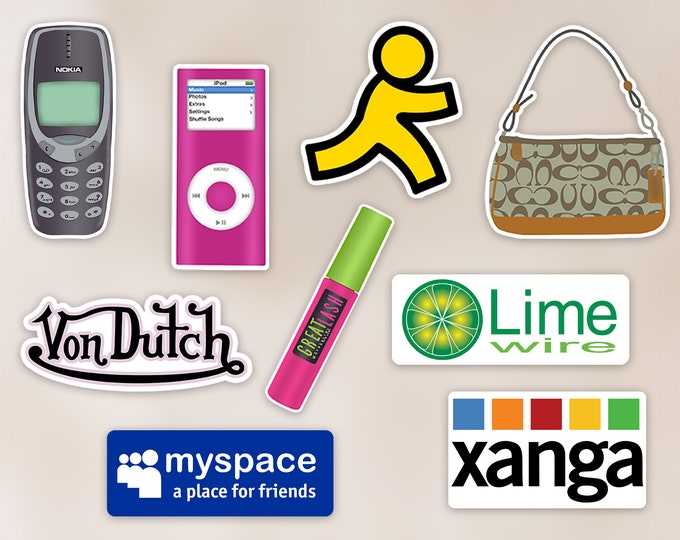2000s Nostalgia Stickers 90s Babythrowbacks Y2k TBT Memories ...