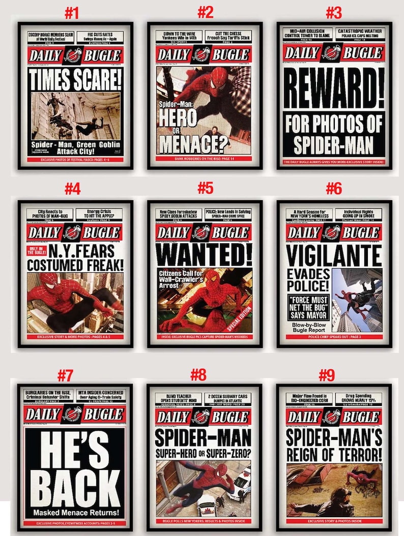 Spiderman Daily Bugle Posters and Prints Movie No Way Nome - Etsy