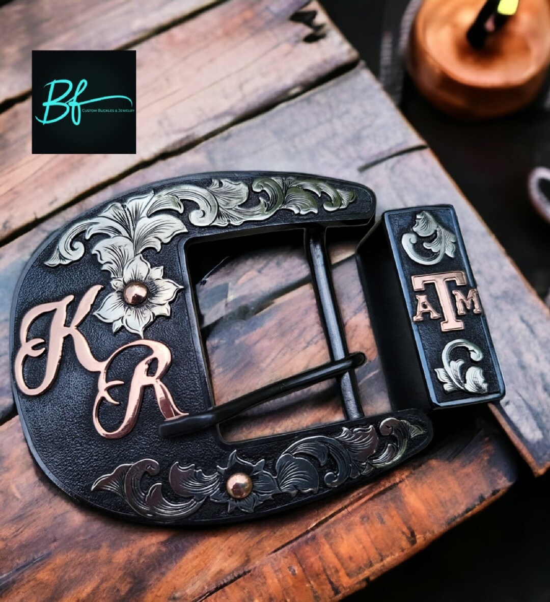 Western Belt Buckle, Ladies Buckle, Custom, Wedding, Personalized, Belt ...