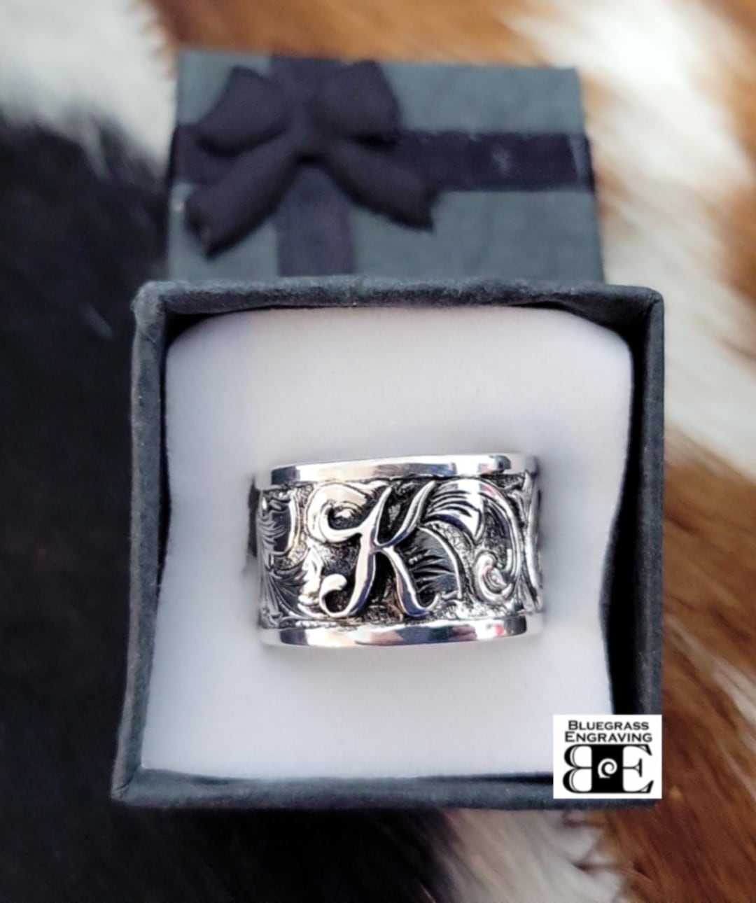 Silver Brand Ring, Custom, Western Ring, Engraved Brand Ring, Brand ...
