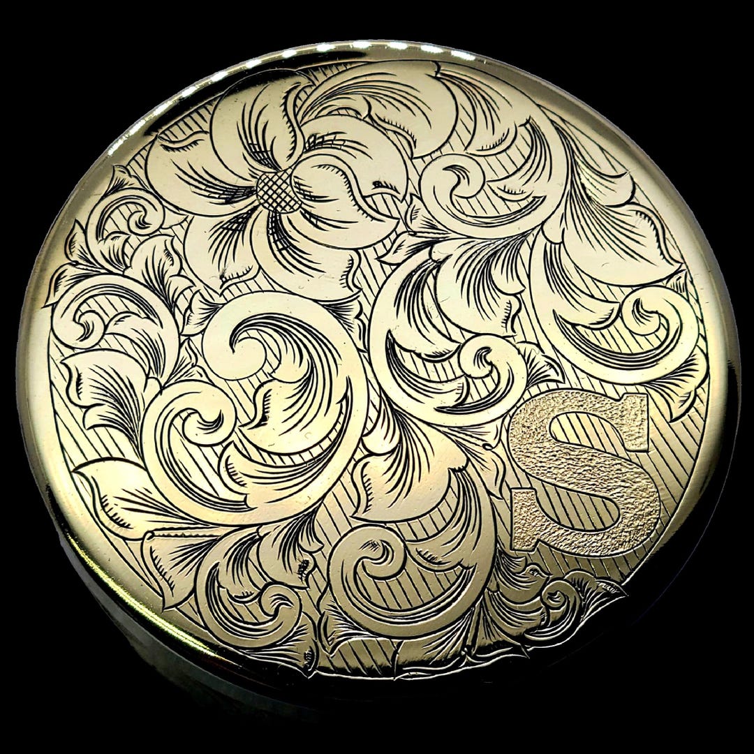 Hand Engraved Brass Dip Can Set, Personalized Initial Gift for Him ...