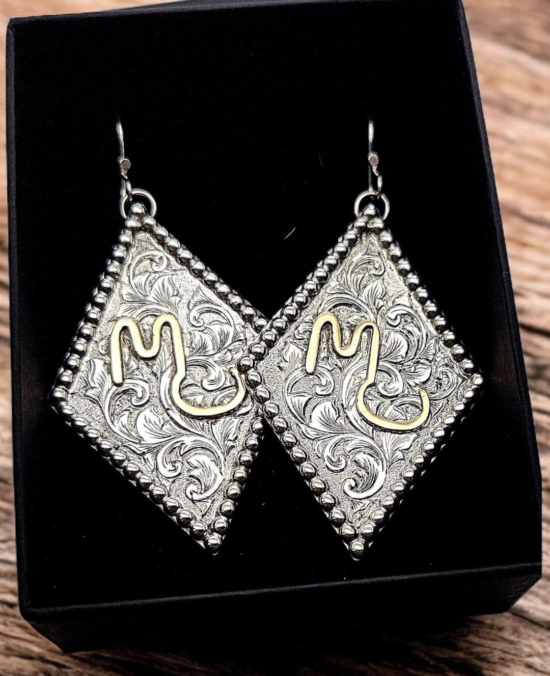 Western Earrings, Custom, Spring Bride, Ranch Jewelry, Cattle Brand ...