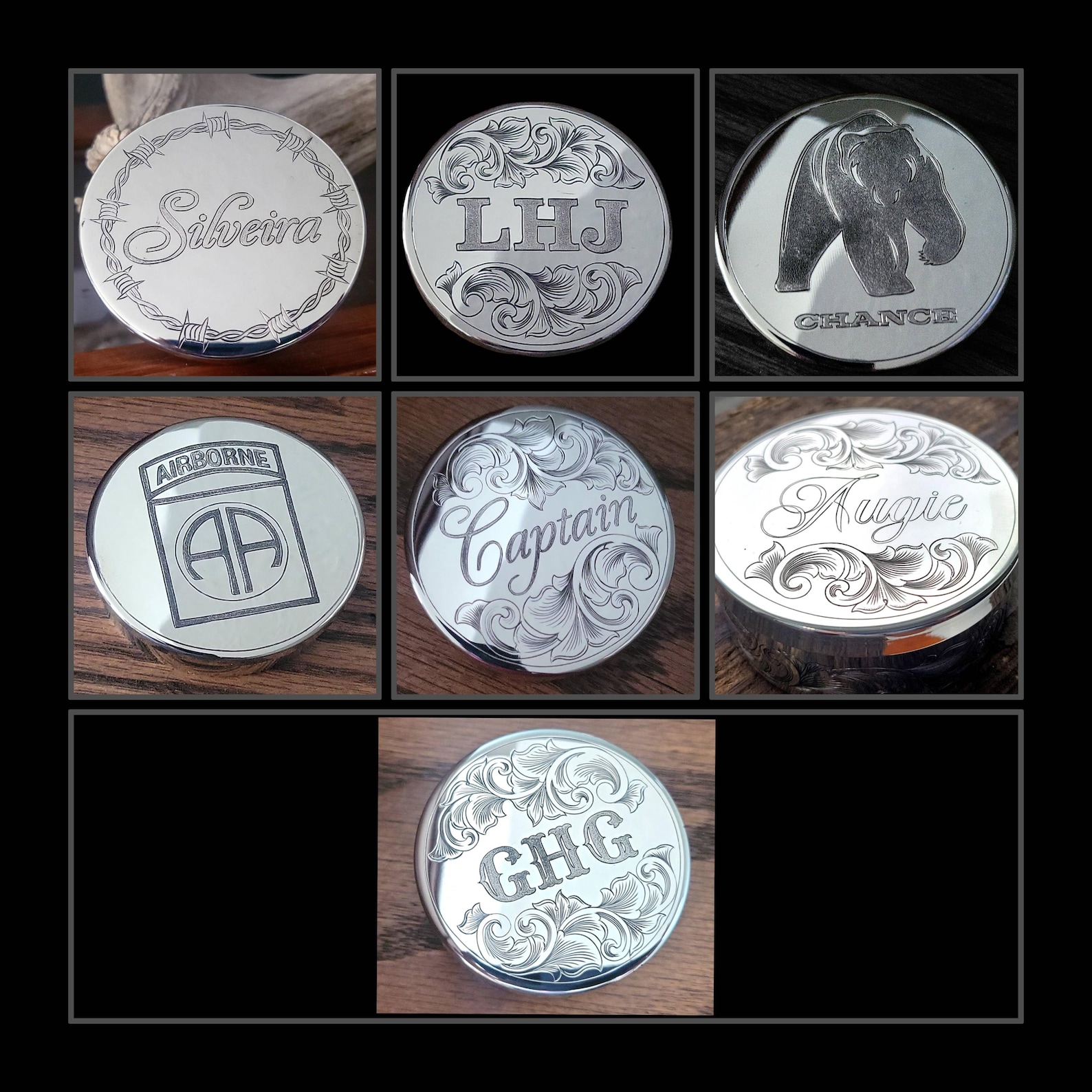 Custom Engraved Nickel Dip Can Set, Personalized Tobacco Tin ...