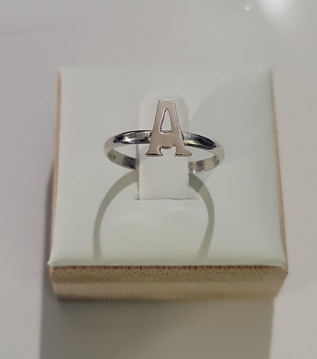 Silver Letter A Ring, Handcrafted Ring, Initial Ring, Letter Jewelry ...
