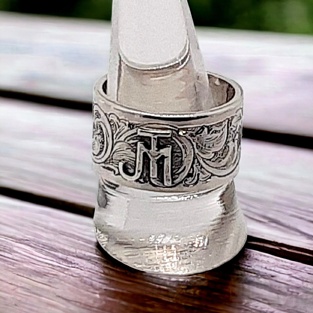 Silver Brand Ring, Custom, Western Ring, Engraved Brand Ring, Brand ...