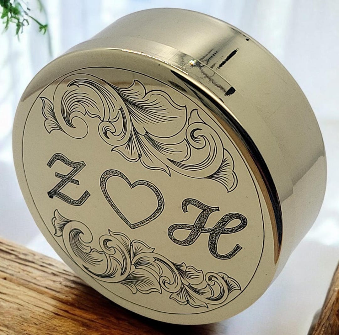 Brass Dip Can Set, Custom Engraved Lid, Chew Can, Tobacco Tin ...