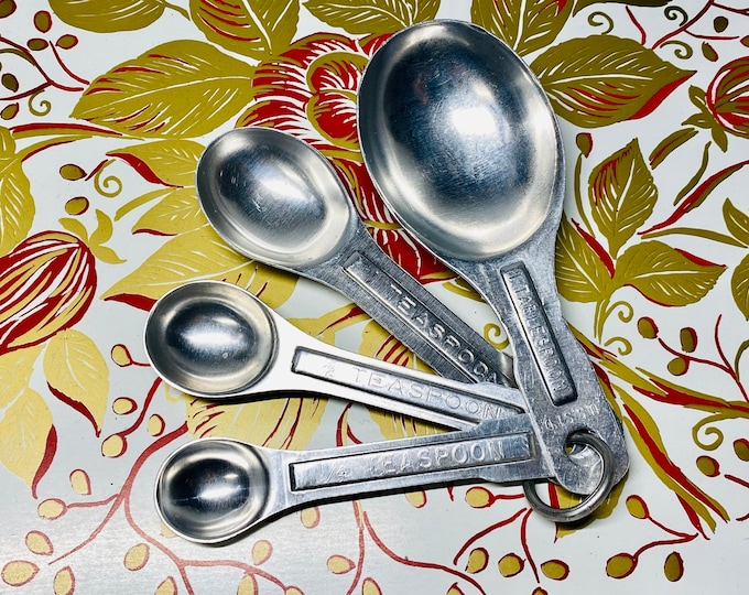 Vintage Measuring Spoon Set Aluminum - Etsy