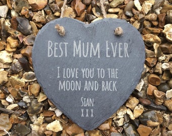 Baby Sleeping Sign Personalised New Baby Slate Hanging Heart - Etsy UK