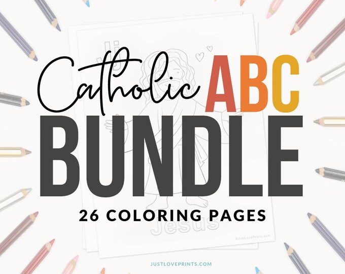 Printable Coloring Page Bundle 3 5 Catholic Coloring Pages Printable ...