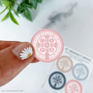 Set of 4, 1 Inch St. Benedict Medal Stickers, Catholic Stickers, St ...