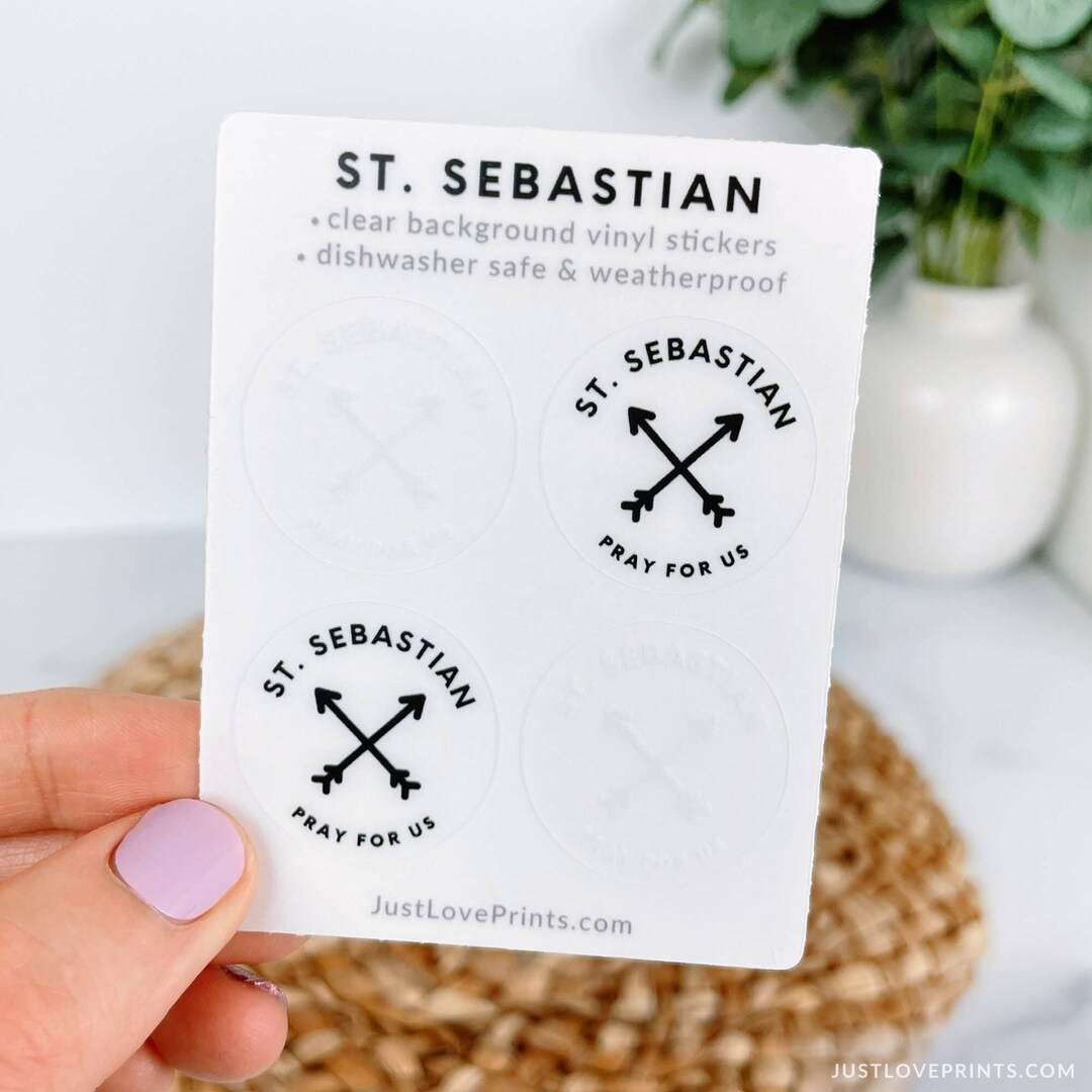 Mini St. Sebastian Vinyl Sticker Sheet, Patron Saint of Athletes, Sheet ...