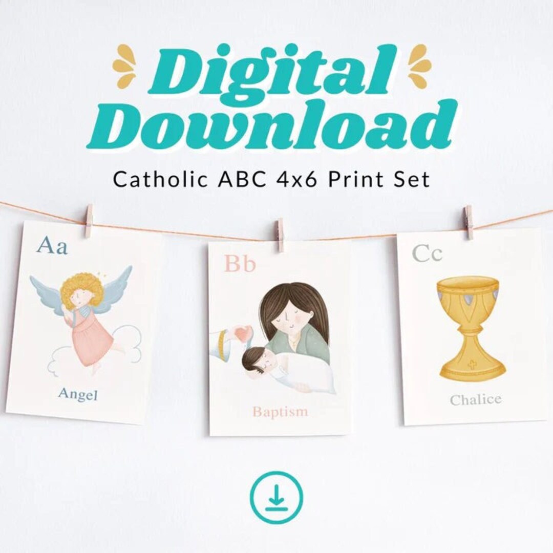 DIGITAL DOWNLOAD Catholic ABC 4x6 Print Set - Etsy