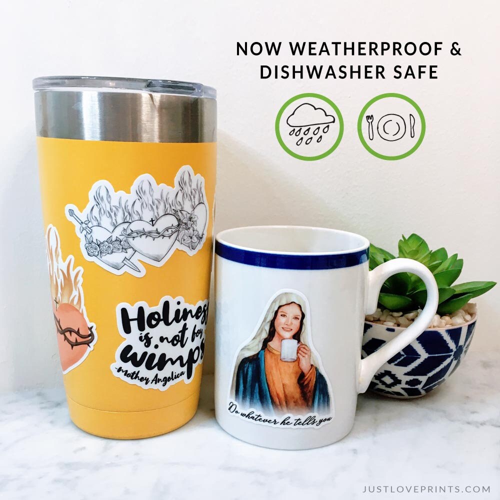 Sacred Heart of Jesus Catholic Vinyl Sticker Car Sticker - Etsy