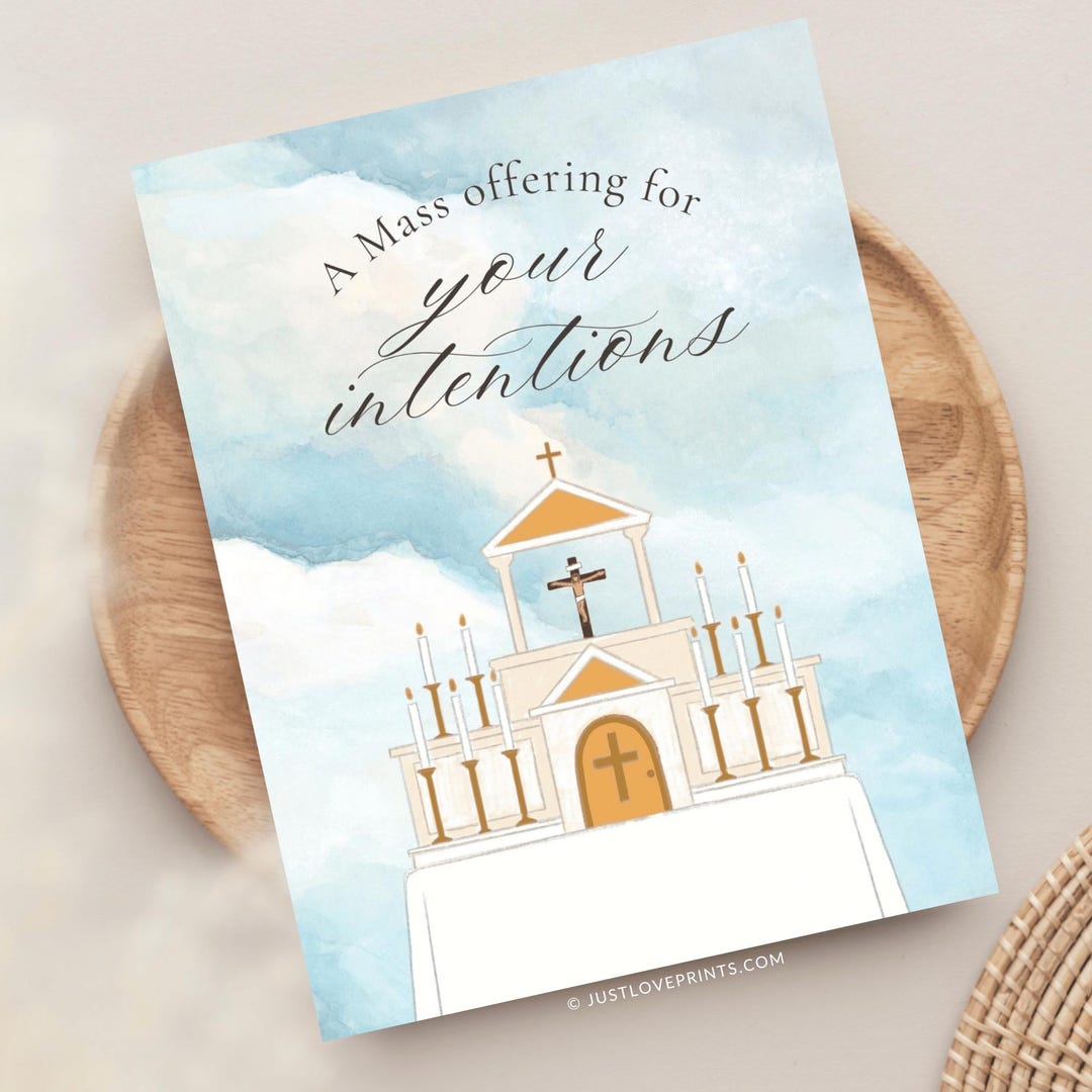 Catholic Mass Card - Etsy