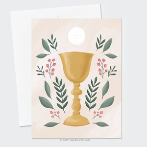 Eucharist Greeting Card, RCIA Card, First Holy Communion Card, Catholic ...