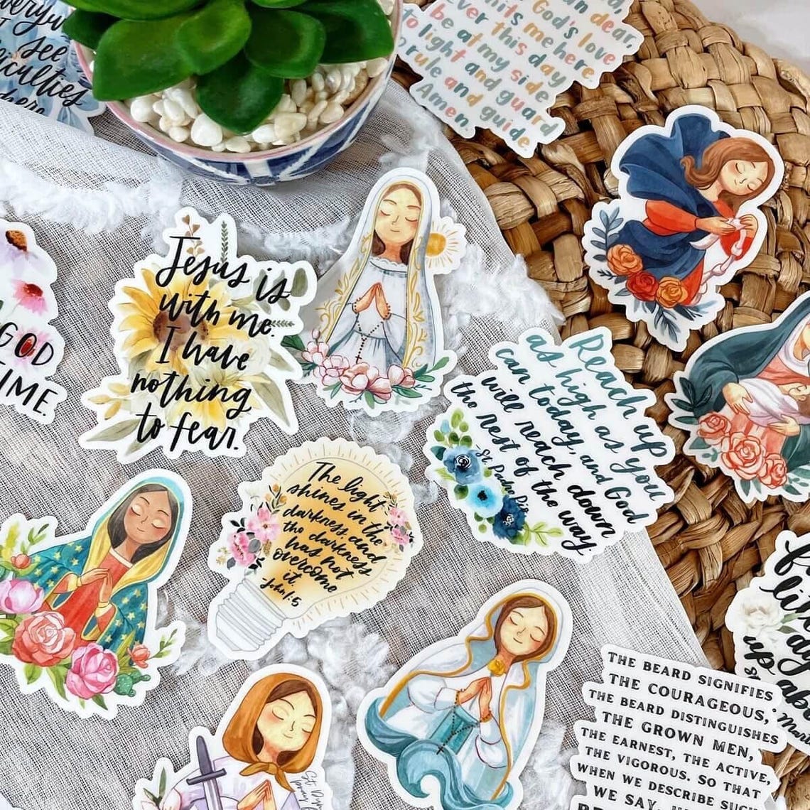 Auspice Maria Vinyl Sticker, Ave Maria Sticker, Catholic Sticker ...