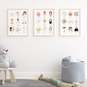 Catholic ABC Art - Set of (3) 8x10 Prints | Catholic Alphabet ...