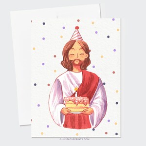 Birthday Jesus Greeting Card, Christian Greeting Card, Catholic ...