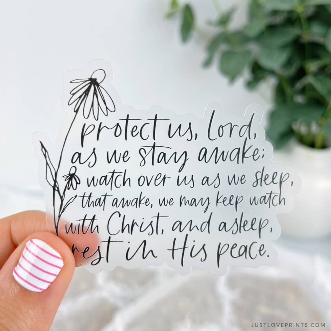 Protect Us Lord Vinyl Sticker, Liturgy of the Hours Gift, Catholic ...