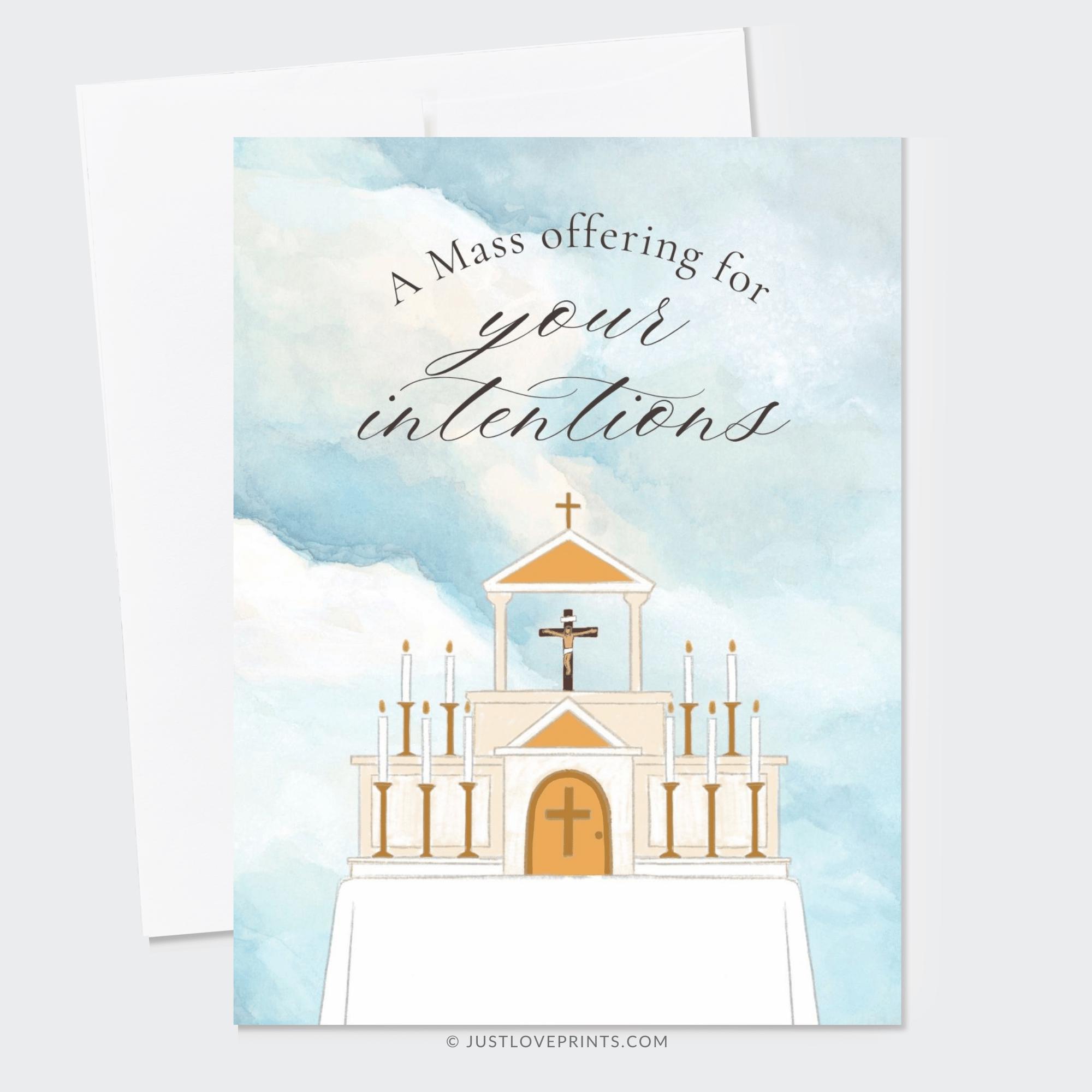 Catholic Mass Card - Etsy