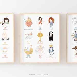 Catholic ABC Art - Set of (3) 8x10 Prints | Catholic Alphabet ...