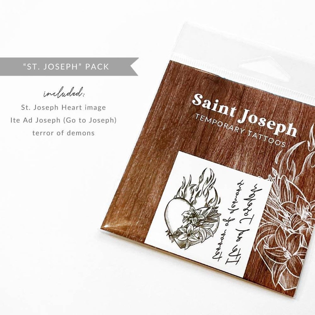 Catholic Tattoo, St. Joseph Tattoo, Catholic Dad Gift, Catholic ...