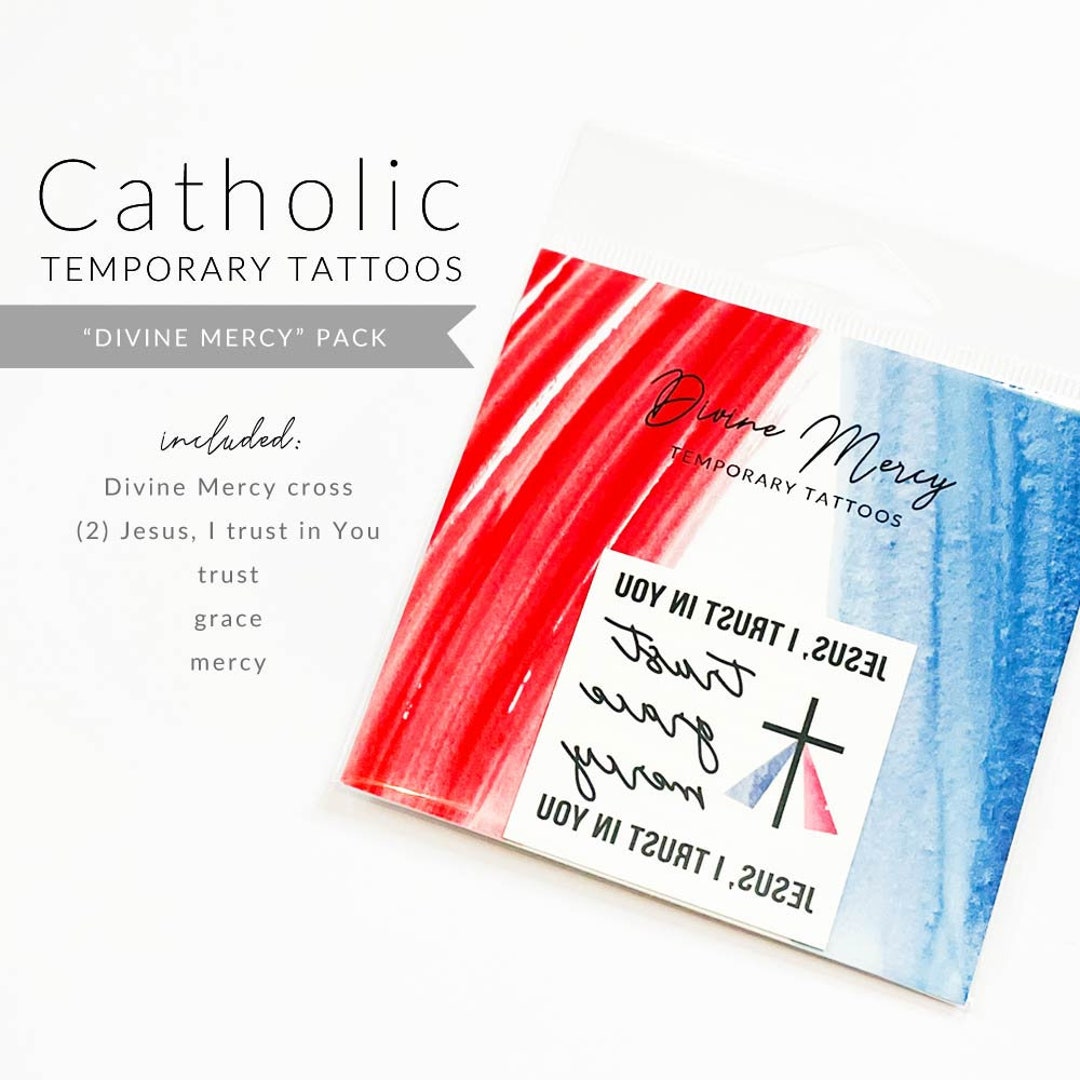 Temporary Tattoos | Divine Mercy Collection | Catholic Tattoos - Etsy