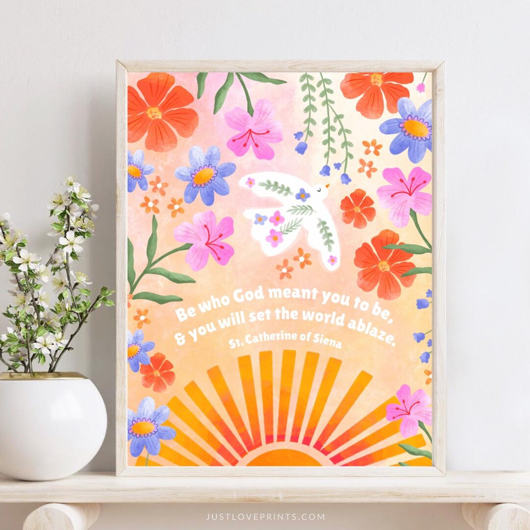 Catholic Confirmation Gift, Set the World Ablaze 8x10 Print, Catholic ...