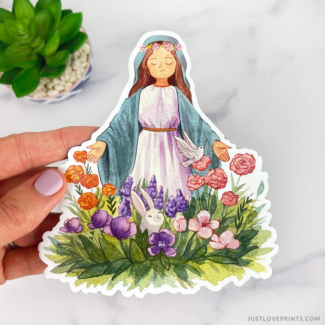 Mary's Garden Car Magnet, Catholic Mother's Day Gift, Catholic Woman ...