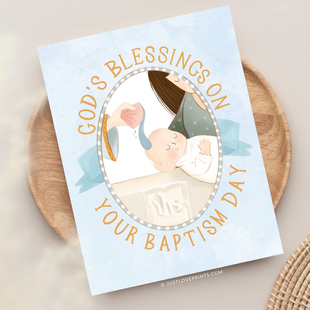 Catholic Baptism Card, God's Blessings on Your Baptism Day, Catholic ...