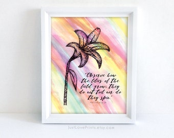 Consider the lilies | Etsy