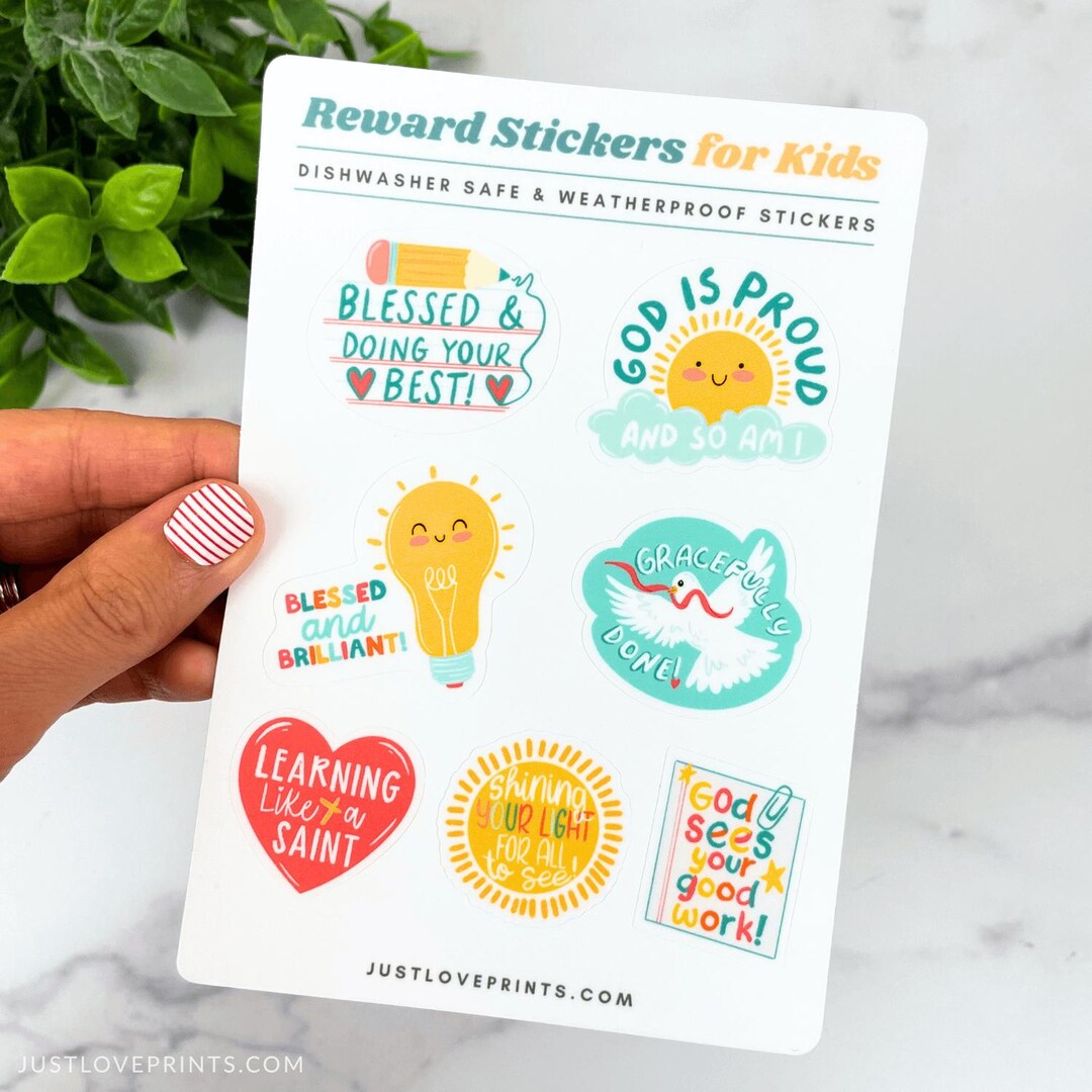 Catholic Kid Reward Sticker Sheet, Catholic Teacher Stickers, Catholic ...