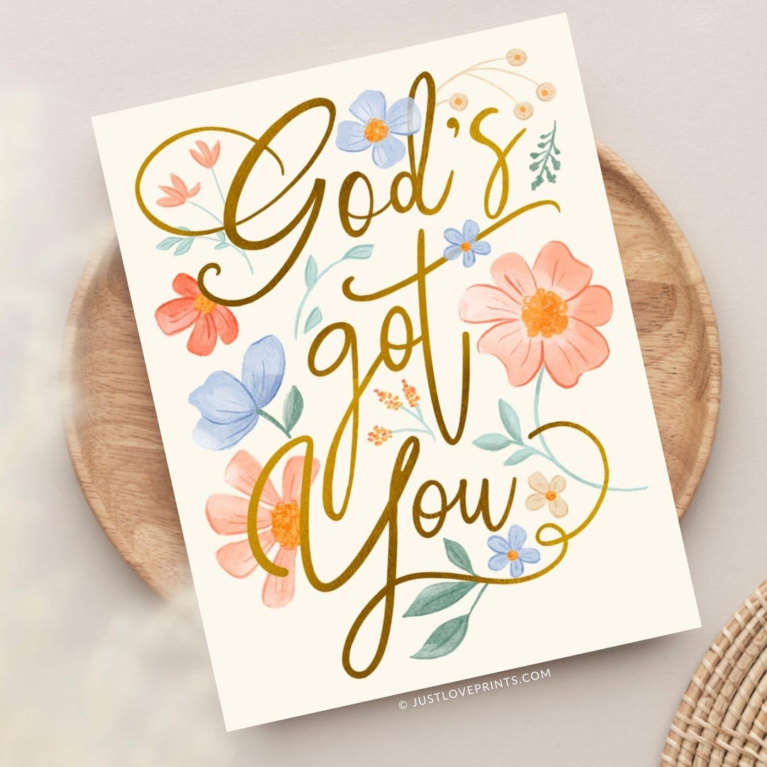 God's Got You Greeting Card, Catholic Sympathy Card, Catholic ...