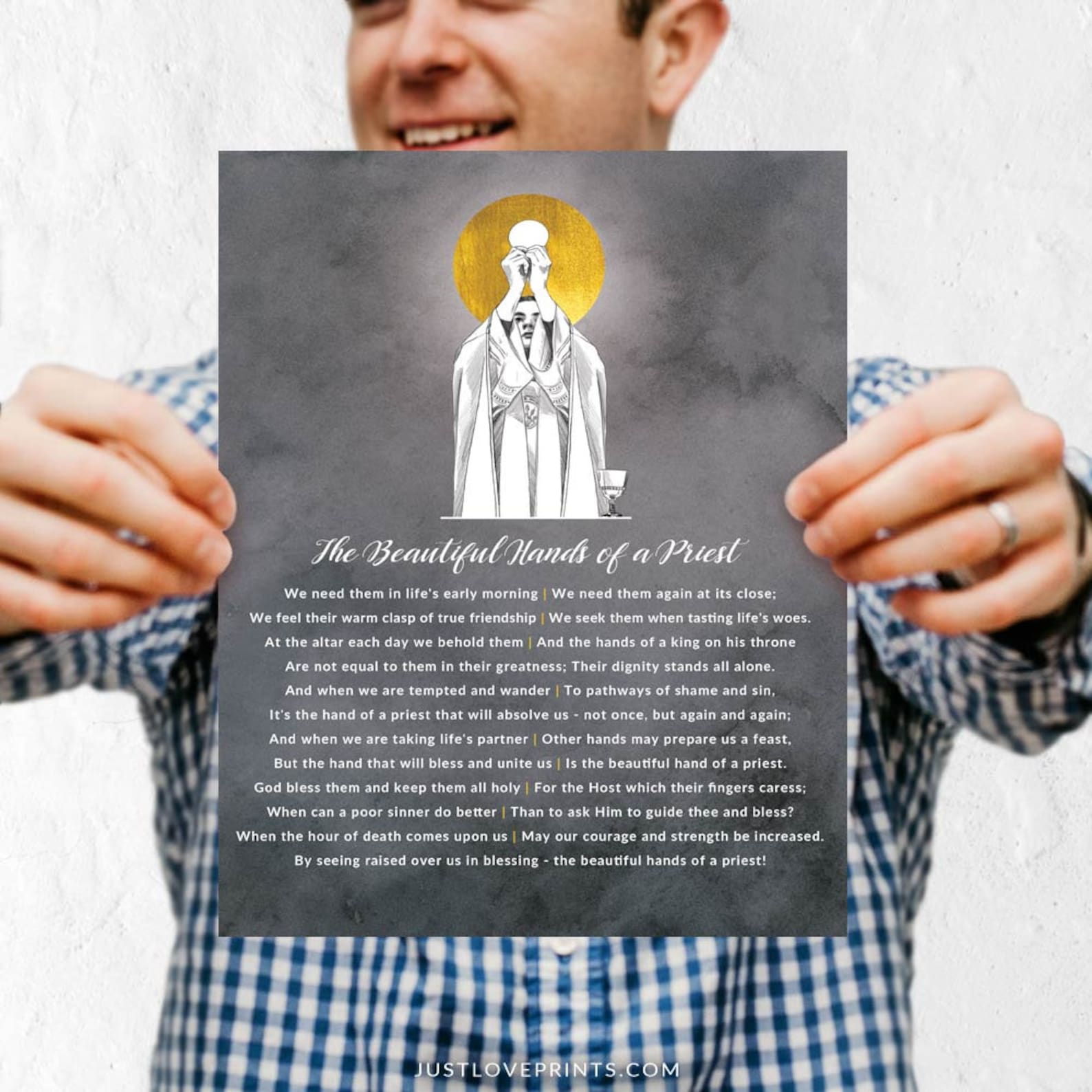 Catholic Priest Gift, Beautiful Hands of a Priest Poem, Catholic ...
