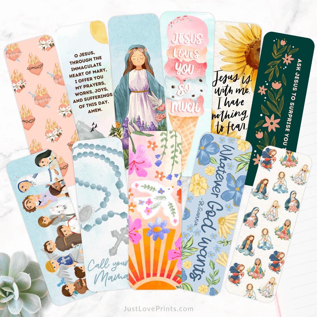 Our Lady Pattern Bookmark, Catholic Classroom, Catholic Homeschool ...