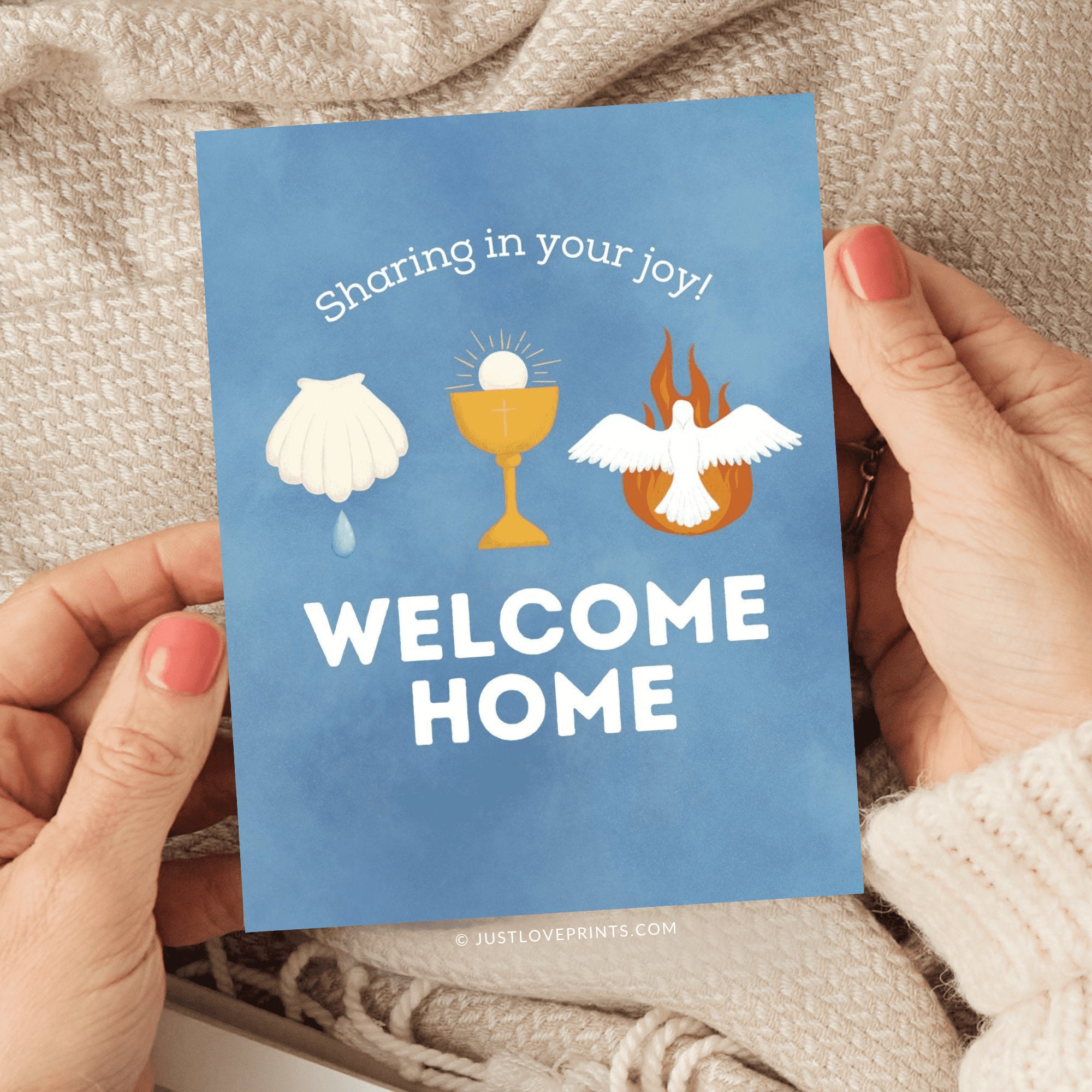 Welcome Home RCIA Greeting Card, Baptism Card, Communion Card ...