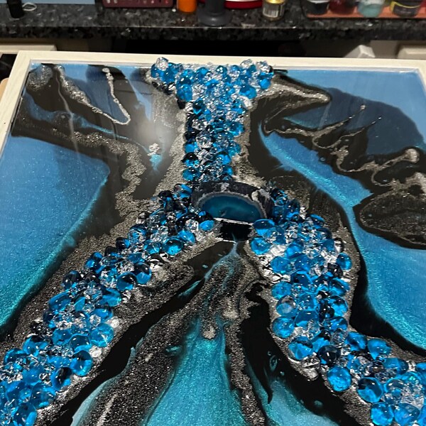 Blue Resin Wall Art - Etsy